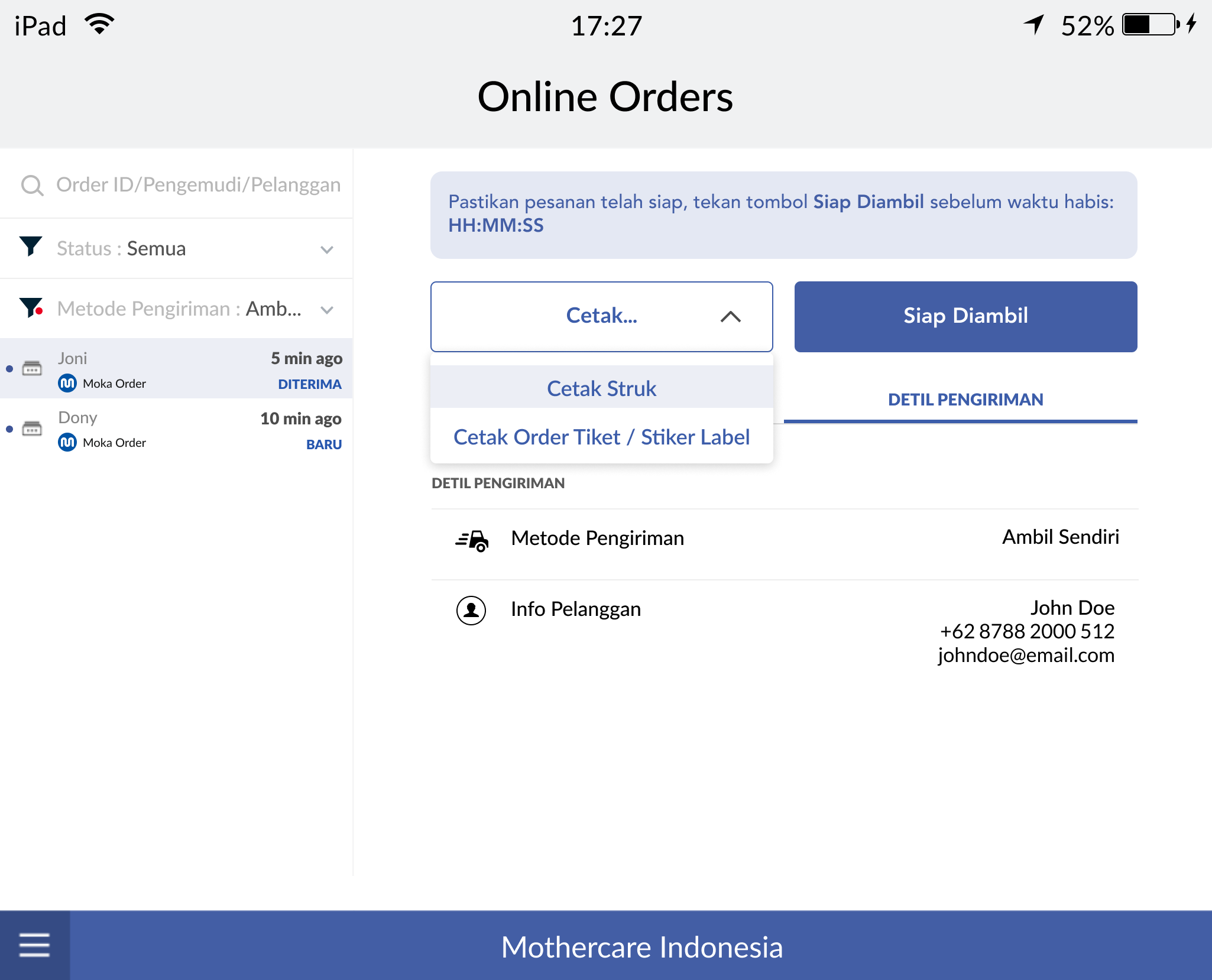 Cara Mencetak Label Stiker dan Tiket Order di Moka Order